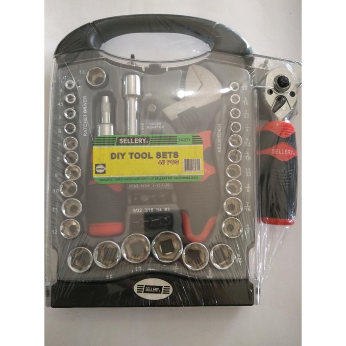 Jual Tool Kit DIY Mechanical Set Sellery 45pcs | Shopee Indonesia