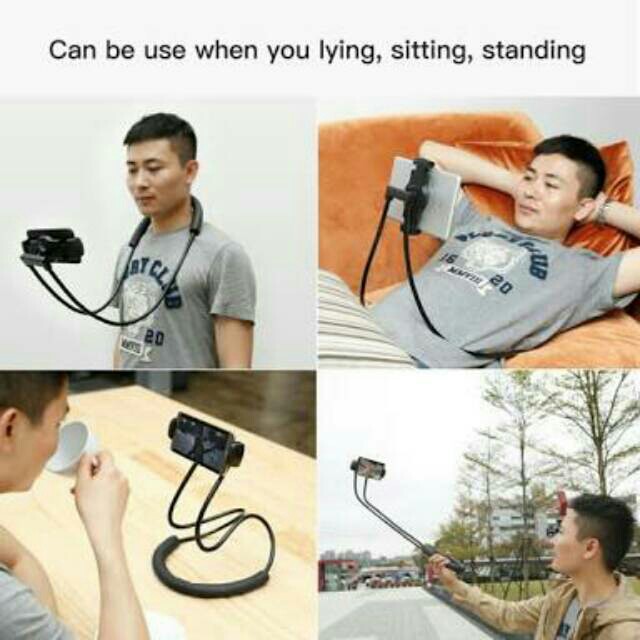 Jual Lazy Neck Phone Holder Lazy Pod Lazyneck/ Holder HP Leher | Shopee ...
