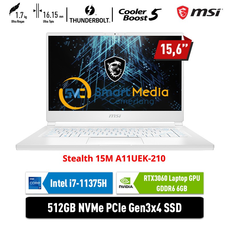 Jual MSI Stealth 15M A11UEK (9S7-156312-210) i7-11375H 16GB 512GB ...