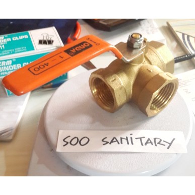Jual Ball Valve Three Way 1" Onda Kuningan 3 Jalur Tiga Arah | Shopee ...