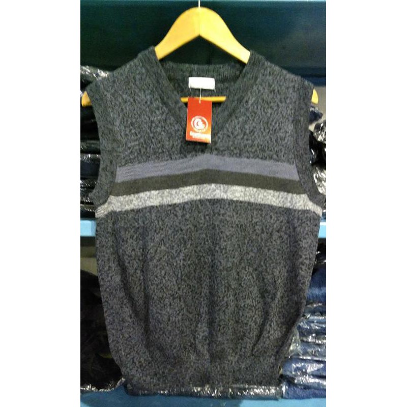 Jual Sweater Rompi V Neck Kerah V Wanita Warna Abu-Abu Tua-8622080 R ...
