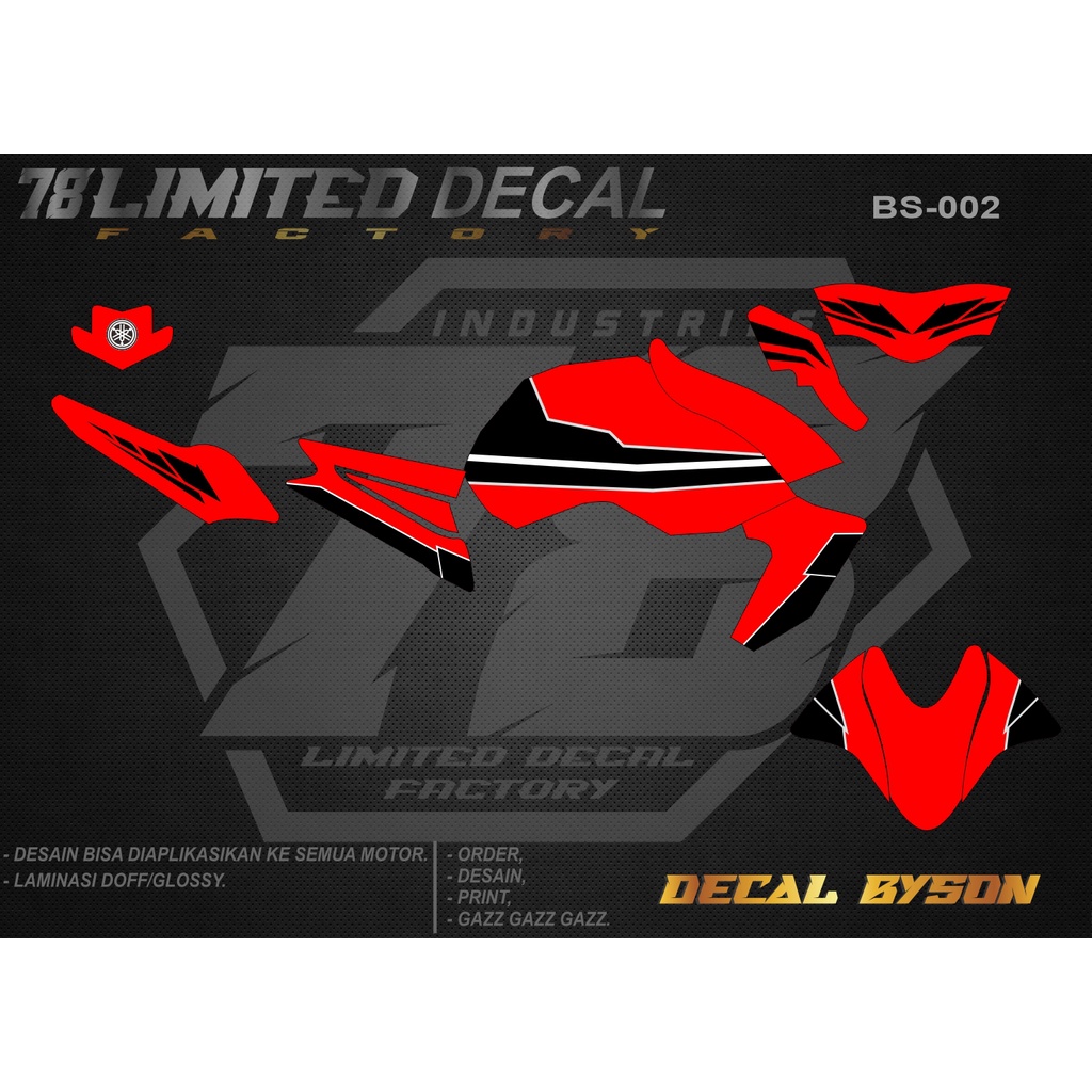 Jual Stiker Variasi motor decal Yamaha Byson Desain Custom Grafis ...
