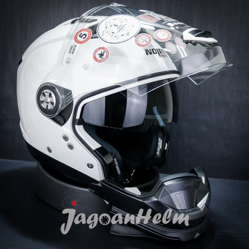 Jual NOLAN HELM N70.2 GT CLASSIC # 005 | METAL WHITE | N702 GT | Shopee ...