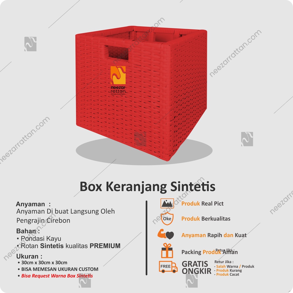 Jual Keranjang Box Tutup Anyaman Lombok Box Rotan 30x30x30 | Shopee ...