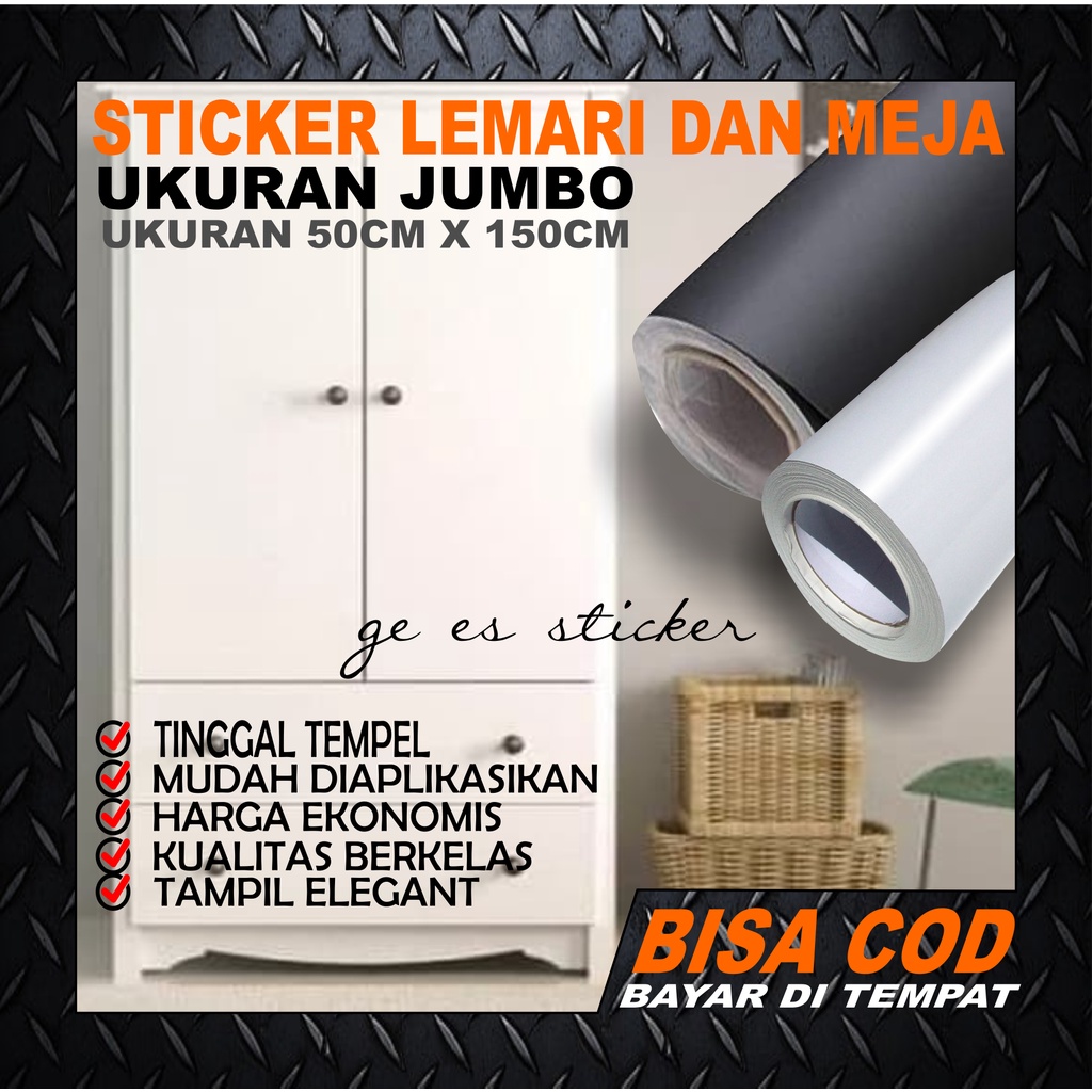Jual Stiker Vinyl Lemari Ukuran Besar / Stiker Meja Besar | Shopee ...