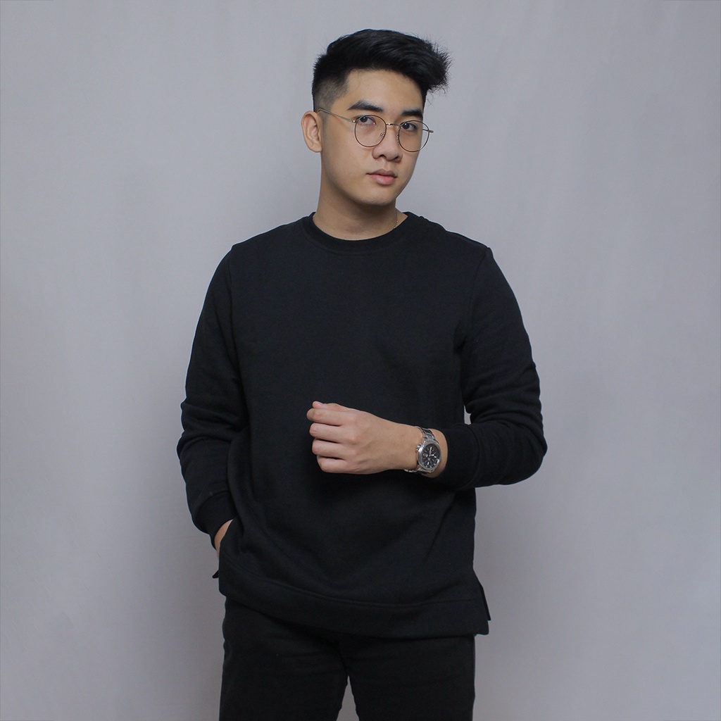 Jual Volda Cotton Fleece Sweater (Black) | Shopee Indonesia