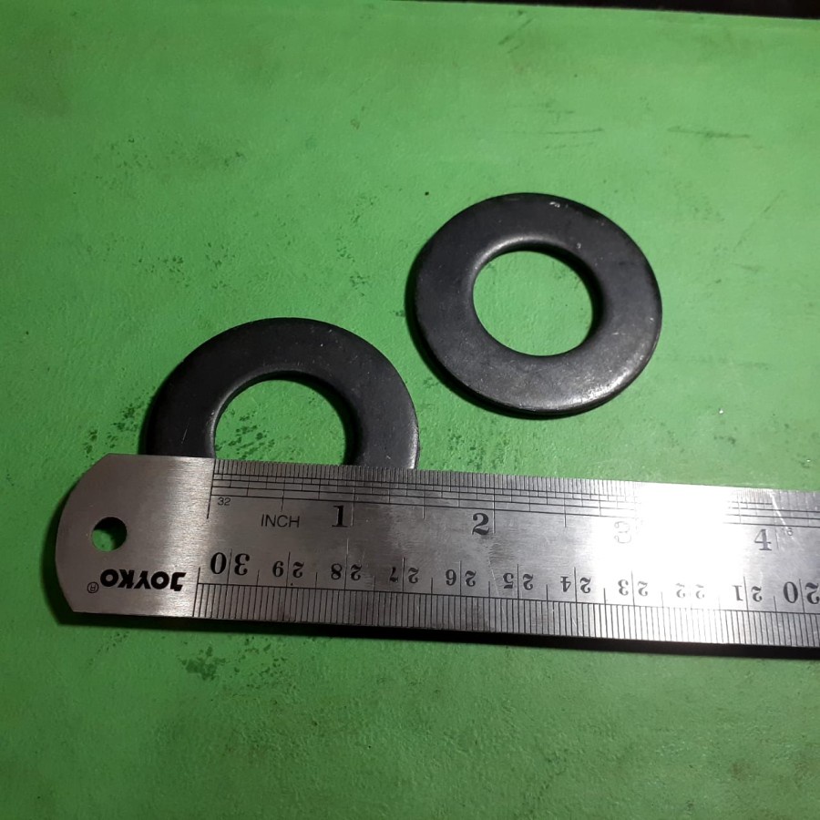 Jual RING PLAT M24 1 IN 1 INCHI 1" BAJA HITAM WASHER PLATE DIAMETER ...