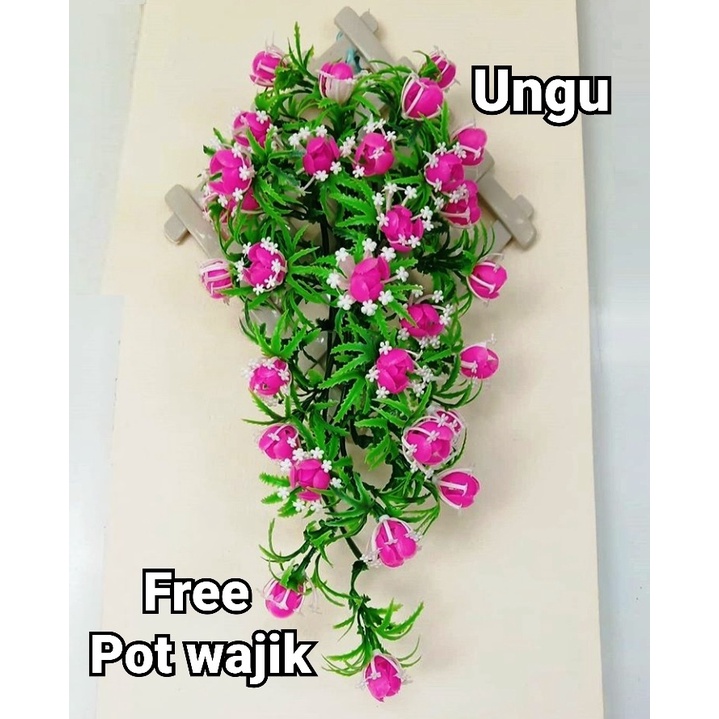 Jual Bunga Rambat Karmelia Gantung Plastik Artificial Palsu/Bunga ...