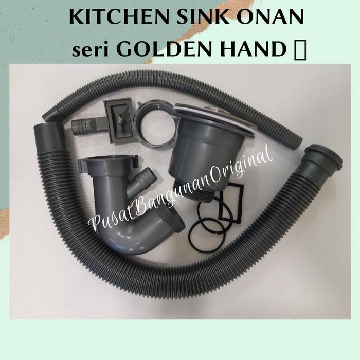 Jual BAK CUCI PIRING KITCHEN SINK STAINLESS ONAN GOLDEN HAND 8245 GOLD ...