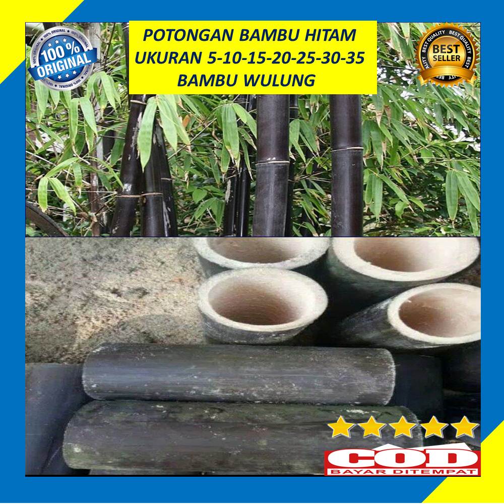 Jual Potongan Bambu Hitam Bambu Wulung Ukuran 5-35 Cm | Shopee Indonesia