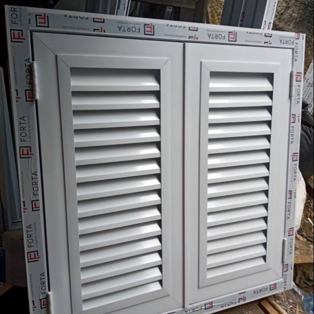 Jual Jendela Aluminium Double Jalusi 120x120 | Shopee Indonesia