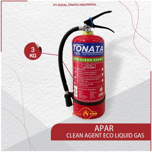Jual Apar 3 KG Tonata Clean Agent Eco Liquid Gas / Set Komplit | Shopee ...