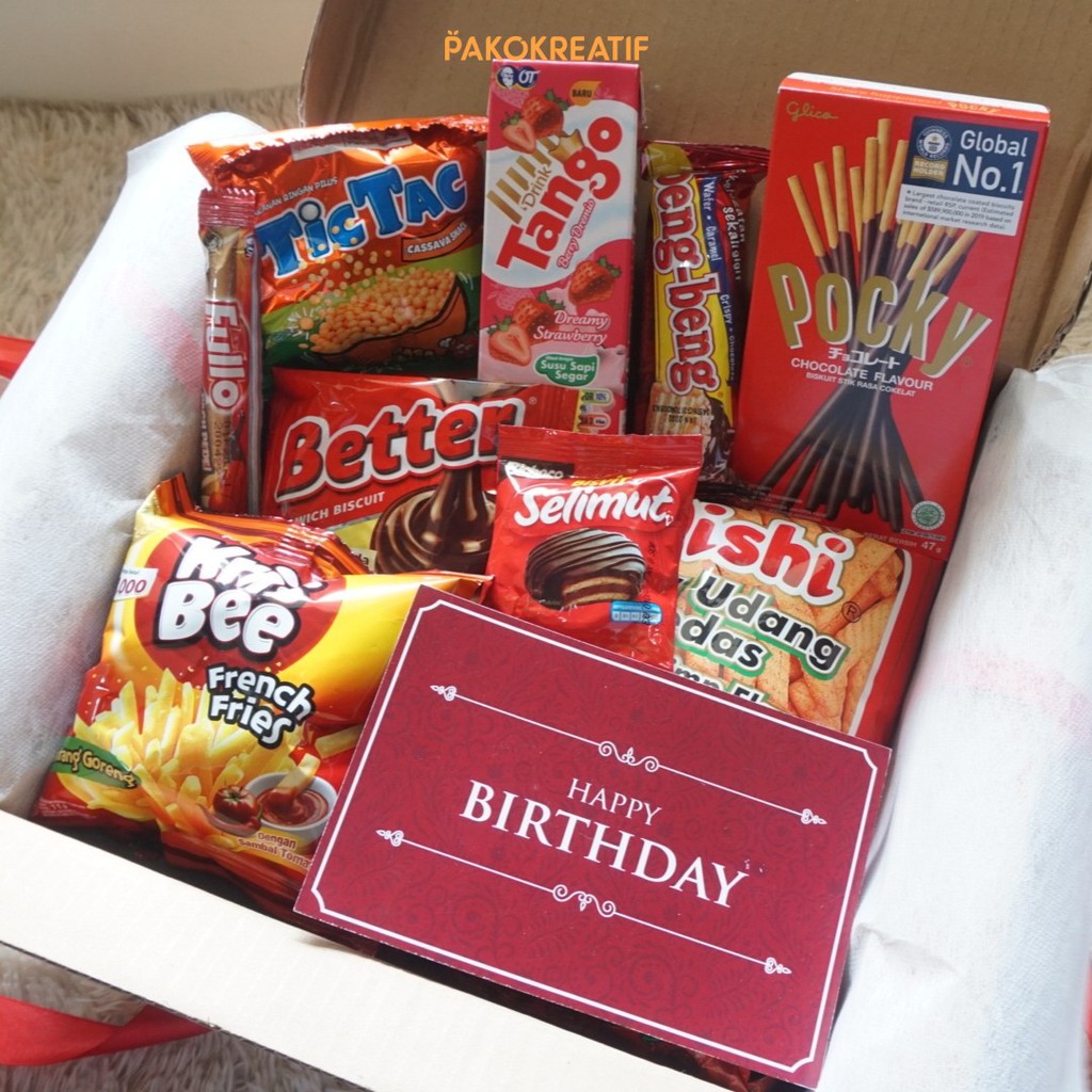 Jual SNACK BOX JUMBO HALAL PUAS BANGET / GIFT BOX / HAMPERS ~ KADO ...