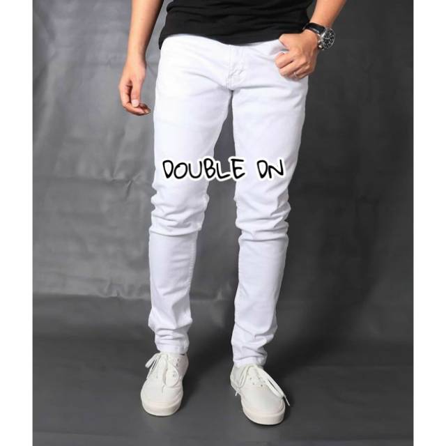 Jual Skinny Putih Jeans Celana Pria Putih Model Stylish style Denim ...