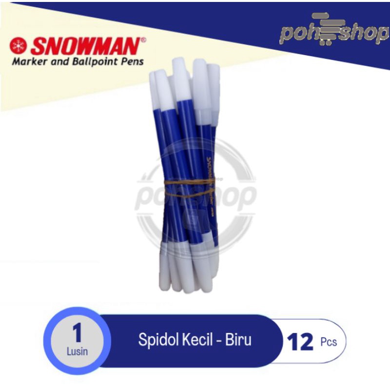 Jual Snowman Spidol Kecil Biru 12 Pcs Shopee Indonesia
