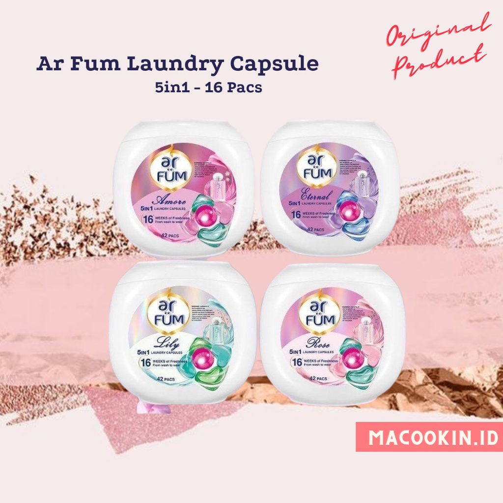 Jual Ar FUM 5in1 Laundry Capsules 42 pacs Arfum Washing Detergent ...
