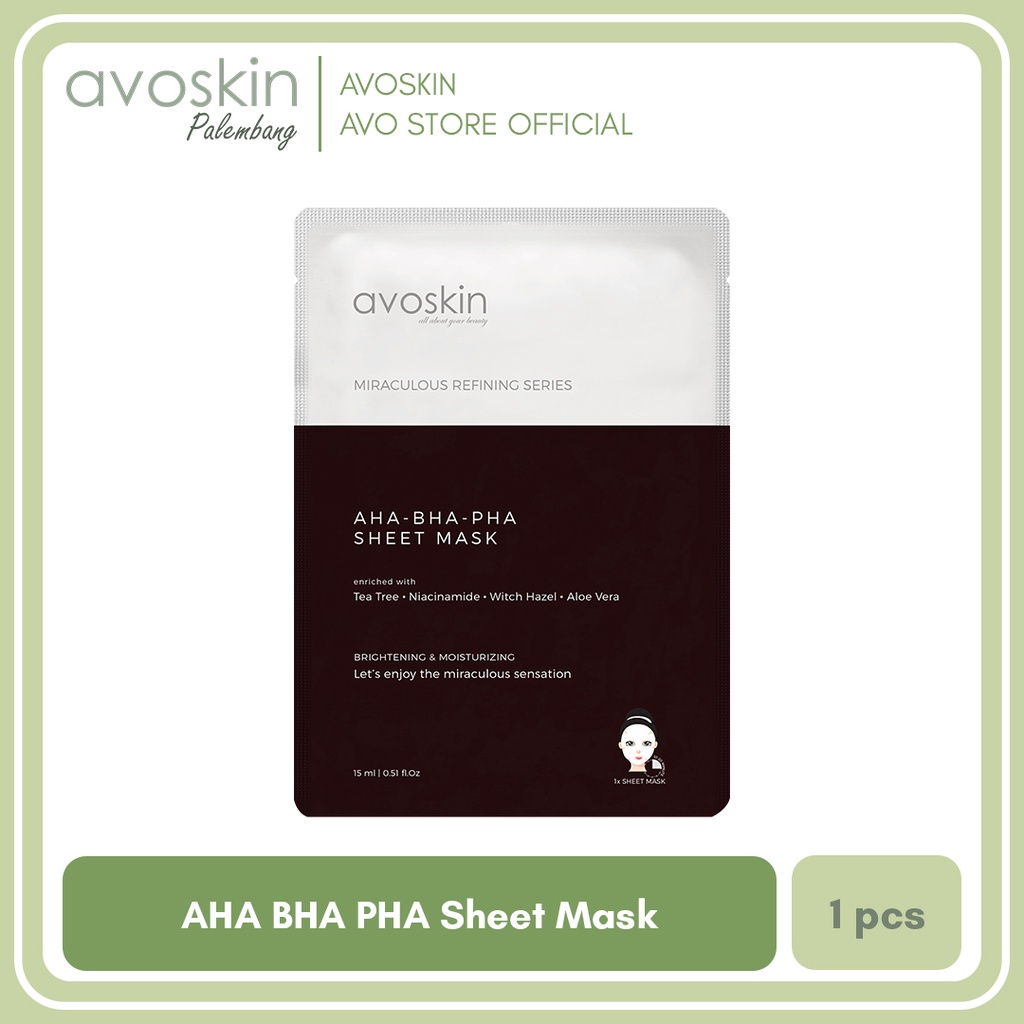 Jual Avoskin Miraculous AHA BHA PHA Sheet Mask | Shopee Indonesia