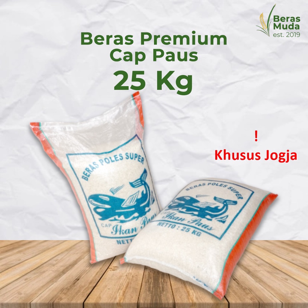 Jual Beras Premium 25kg Poles Sortir Cap Paus | Shopee Indonesia