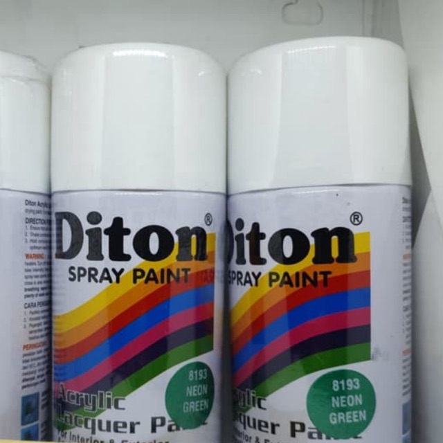 Jual Cat semprot diton spray paint 8193 neon green / hijau rumput ...