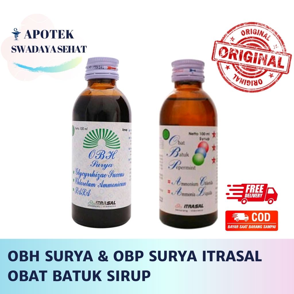 Jual OBH Surya Itrasal Dan OBP Itrasal Sirup 100 ML - Obat Batuk Pilek ...