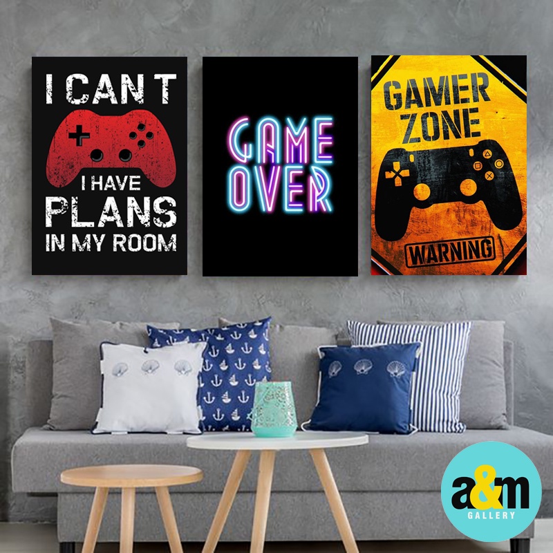Jual Hiasan Dinding Kamar Gaming (A4) Pajangan Dekorasi Dinding Poster ...