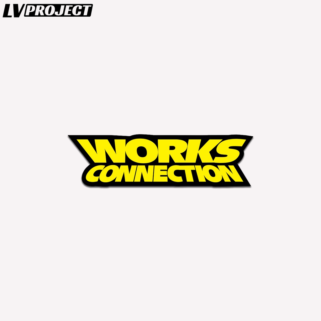 Jual Stiker Motor Work Connection Bahan Vinyl Laminasi Glossy 10cm ...