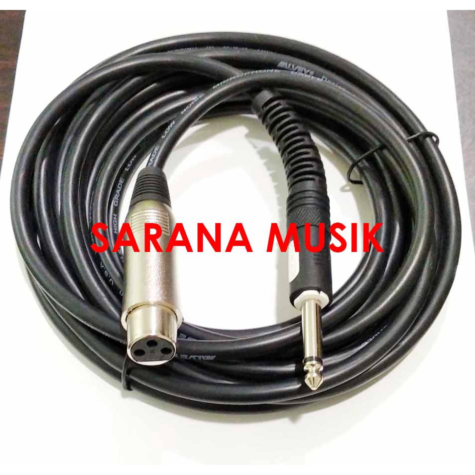 Jual Kabel Mic XLR Female 10m to Jack Akai 6.5mm - Microphone Audio 10 ...