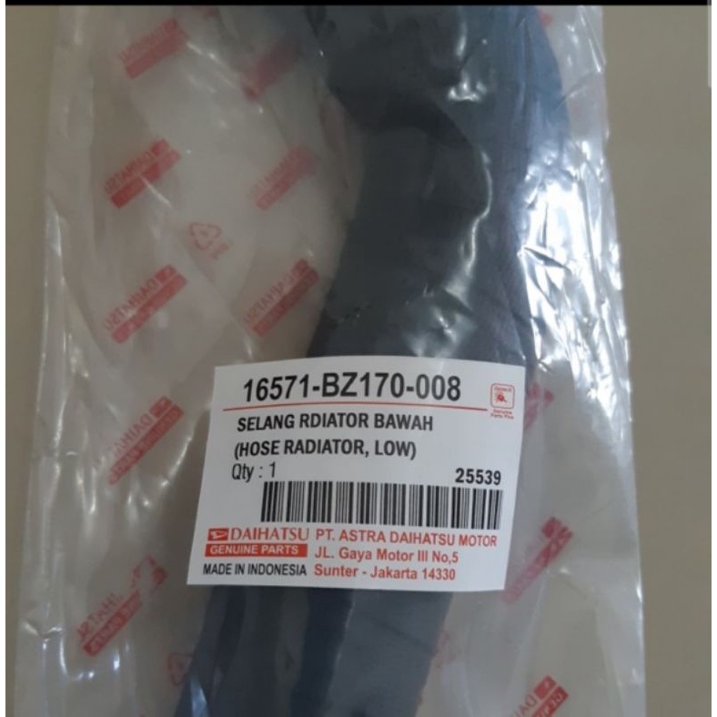 Jual Selang Radiator Bawah Granmax Luxio 16571-BZ170 | Shopee Indonesia