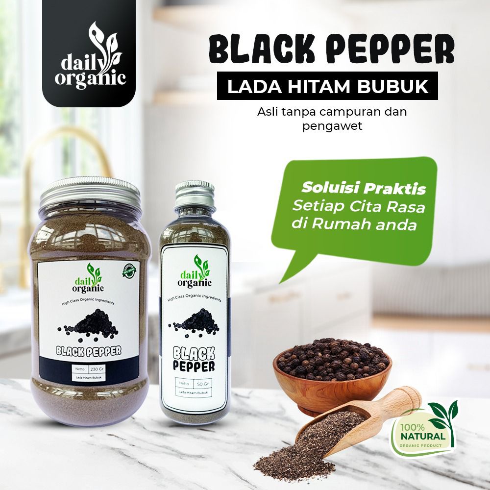 Jual Lada Hitam Bubuk Premium | Organic Premium Black Pepper | Rempah ...