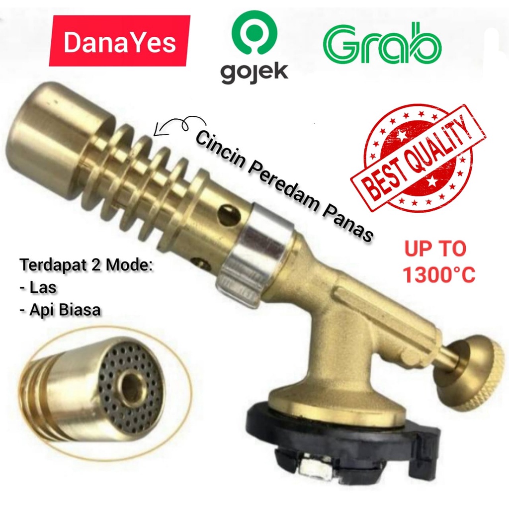 Jual Blow Torch Flame Gun Kuningan Portable Gas Torch Kepala Gas Alat ...