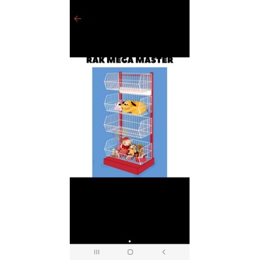 Jual Rak Mega Master pajangan display ciki serbaguna susun 4 Jumbo ...