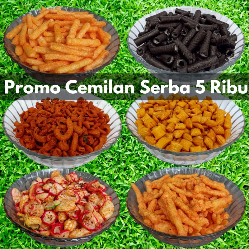Jual PROMO Snack Kiloan Serba Goceng 5 Ribu Cemilan Jajanan Makanan ...