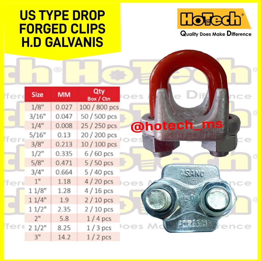 Jual US TYPE DROP FORGED CLIPS H.D GALV 3/16"| ASANO ORIGINAL JAPAN ...
