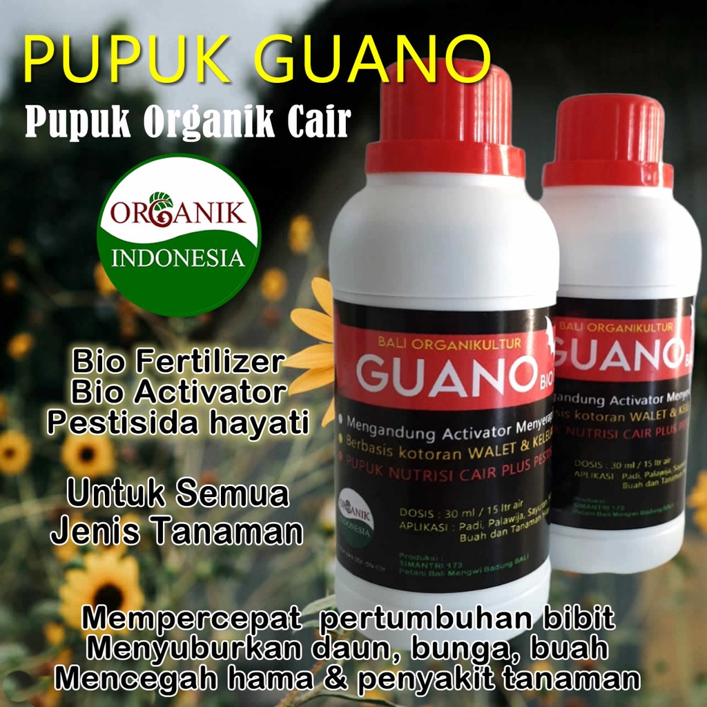 Jual Pupuk Daun Organik Guano Booster Penyubur Tanaman Hias dan ...