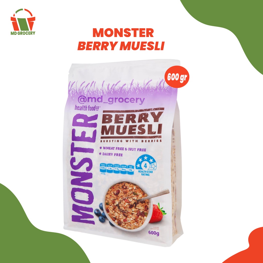 Jual Monster Muesli - High Fibre/Tropical Muesli/Sport (700gr) | Berry ...