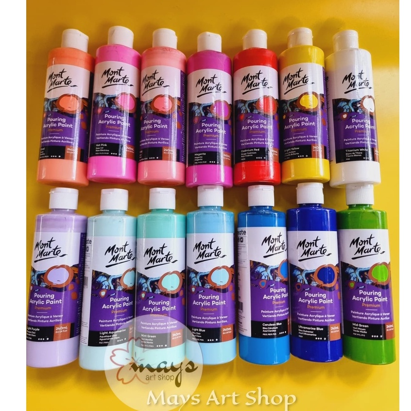 Jual Mont Marte Pouring Acrylic Paint 240 ml - Montmarte Pourring Cat ...