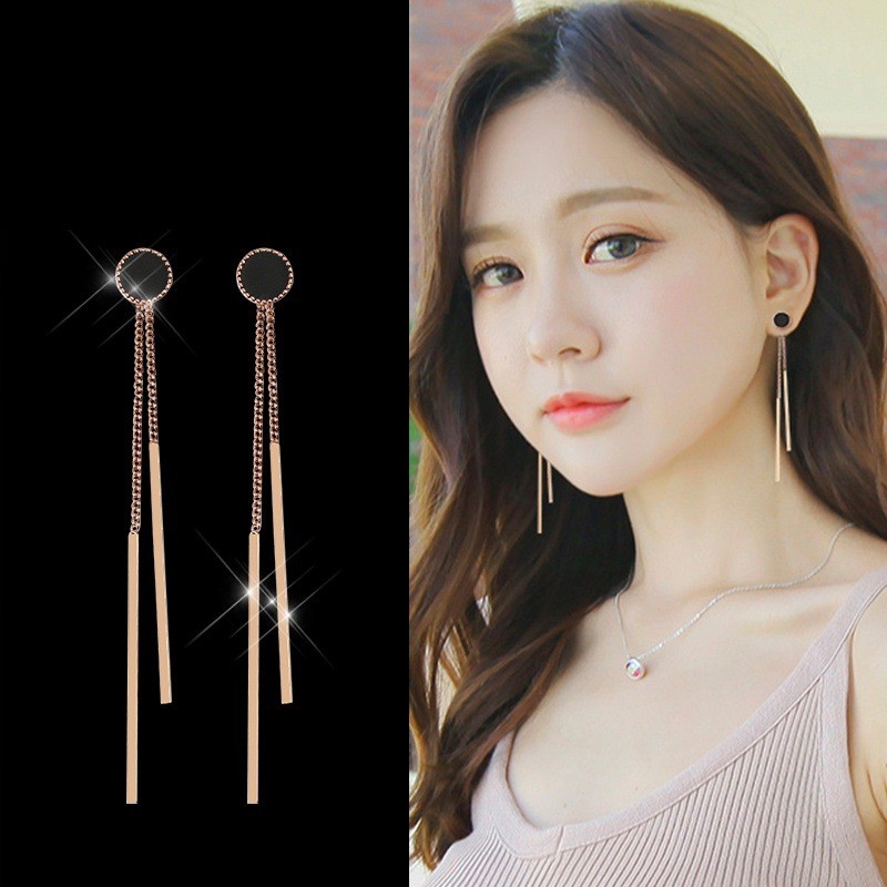 Jual Anting Panjang Simple Gaya Korea untuk Wanita / Anting Wanita ...