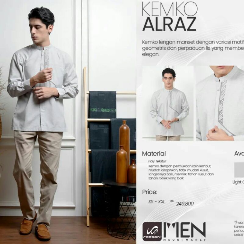 Jual Kemko Alraz - Kemko Rabbani Lengan Manset - Koko Rabbani Lengan ...