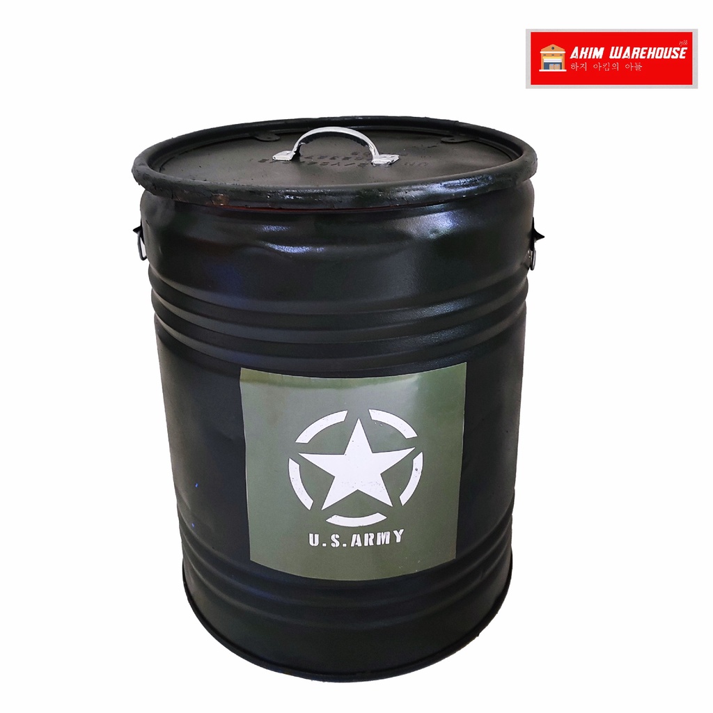 Jual Tong Tempat Sampah Besi 55 Liter US Army Militer Endisi Tentara ...