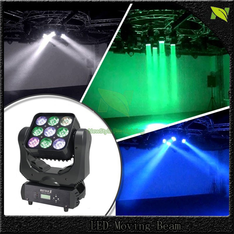 Jual Lampu led moving head matrix panel review 9*10W NJ007 | Shopee ...