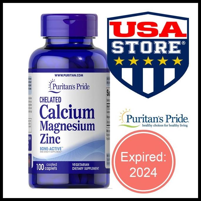 Jual Puritan Chelated Calcium Magnesium Zinc Puritan'S Pride Peninggi ...