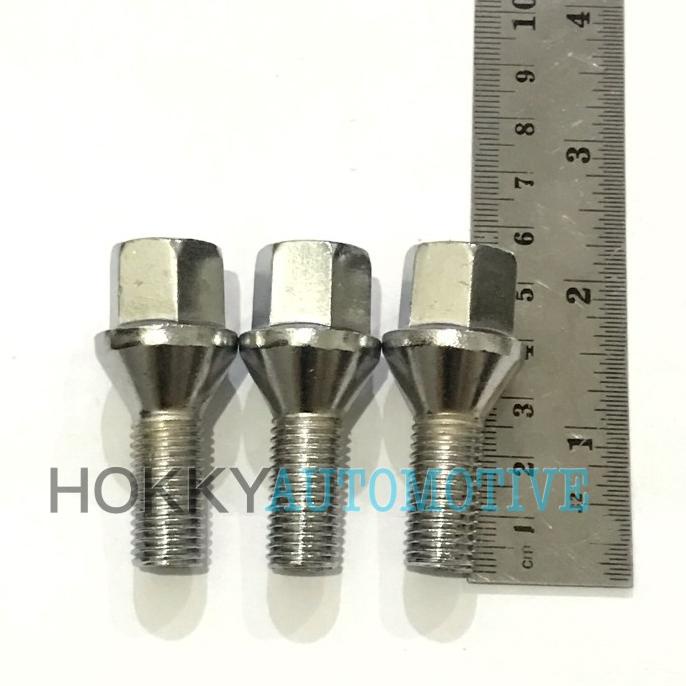 Jual Produk Terbaik] baut roda mercy bmw 12 mm x 1,5 / baut mercy bmw ...