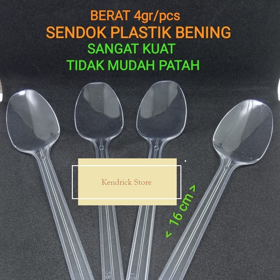 Jual SENDOK PLASTIK BENING SENDOK MAKAN PLASTIK TEBAL DAN KUAT 100 PCS ...
