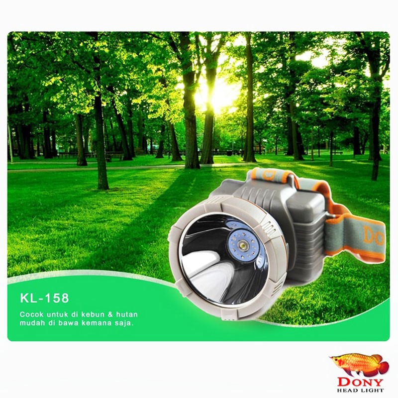 Jual Senter Kepala Dony KL-158 Silver Baru | Shopee Indonesia
