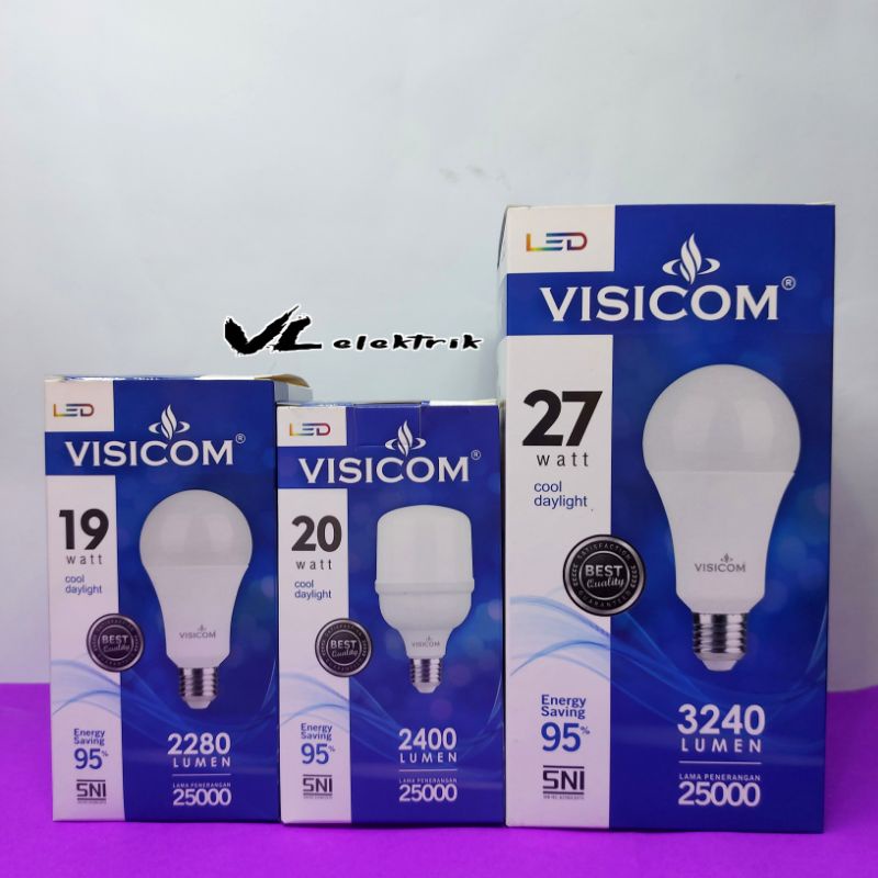 Jual LAMPU VISICOM LED 19 watt 20 watt 27 watt VISICOM Garansi RESMI 1 Tahun | Shopee Indonesia