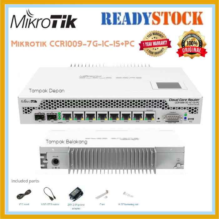 Jual MIKROTIK Routerboard CCR1009-7G-1C-1S+PC | Shopee Indonesia