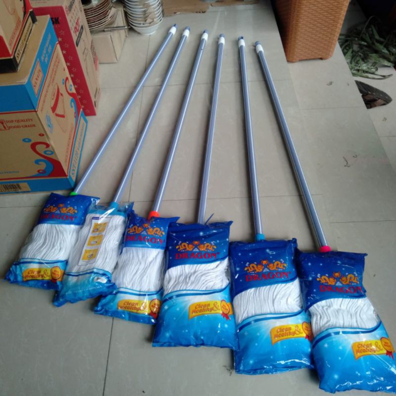Jual DRAGON Mop Pel Segi M L Alat Pel Lantai 110 cm Pembersih Lantai ...