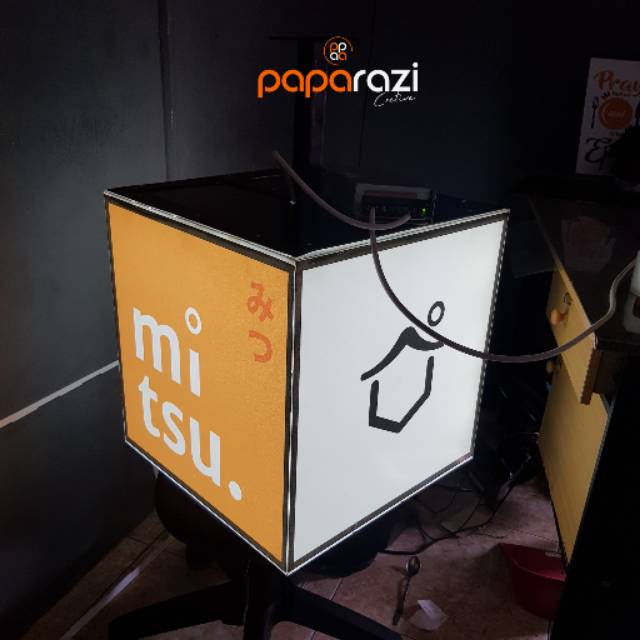 Jual RS Neon Box Kubus 3D | 5 SISI | Full Akrilik Custom | Shopee Indonesia