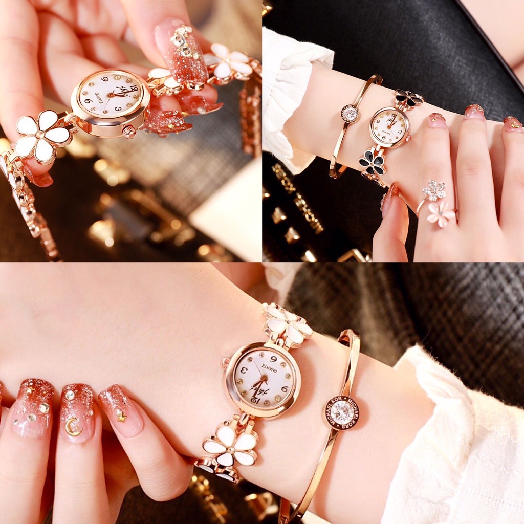 Jual Jam Tangan Wanita ANGEL Kecil Gaya Korea Fashion Trendy / Jam ...