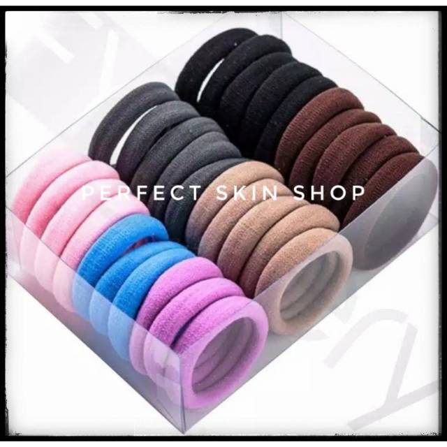 Jual Ikat Rambut Headband Elastis dan Awet Karet Polos Warna Warni ...